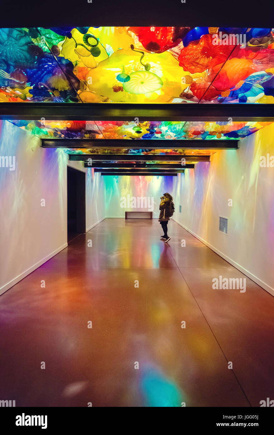 Indoor roof exhibit at Chihuly Glass Museum in Seattle Stock Photo - Alamy