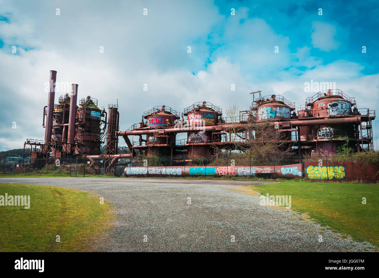 Machinery at Gasworks Park in Seattle, Washington Stock Photo - Alamy