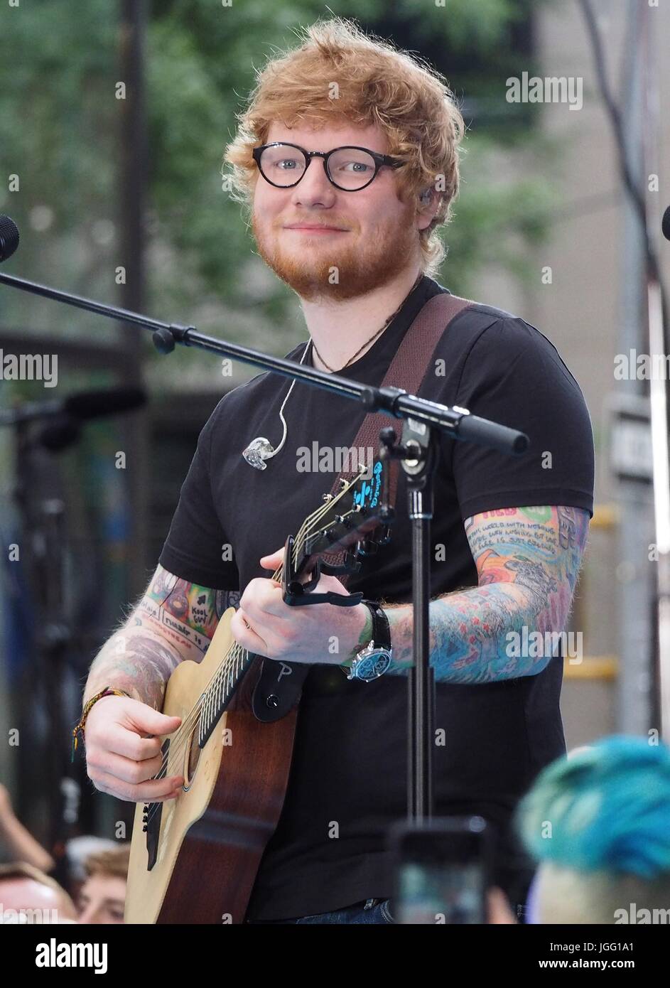 New York, NY, USA. 6th July, 2017. Ed Sheeran on stage for NBC Today ...