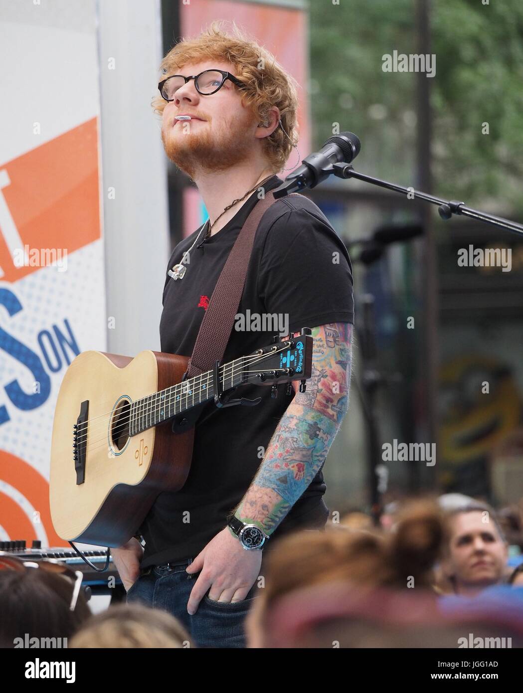 New York, NY, USA. 6th July, 2017. Ed Sheeran on stage for NBC Today ...