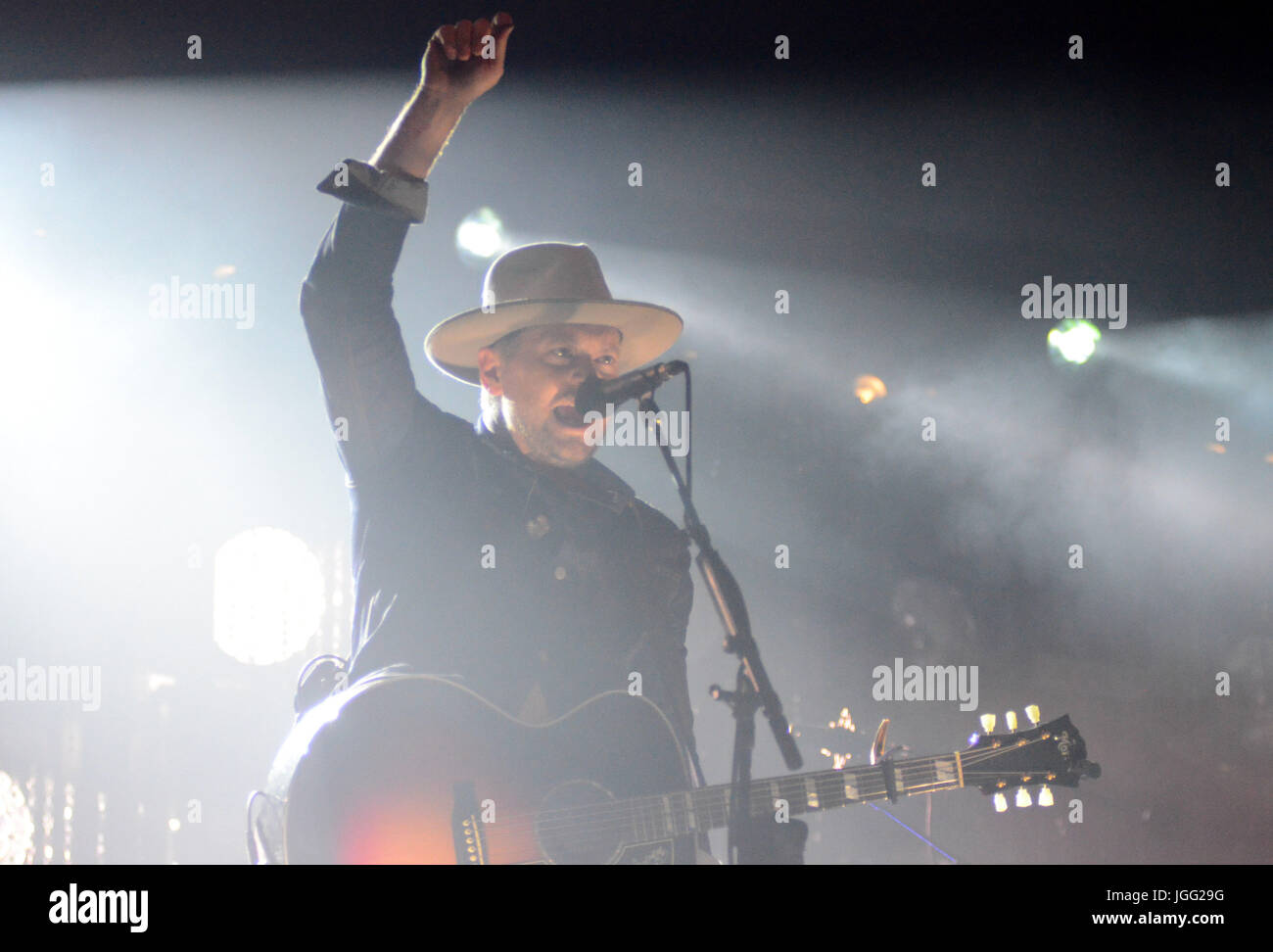 Milwaukee, Wisconsin, USA. 5th July, 2017. Lead singer Bear Rinehart of ...