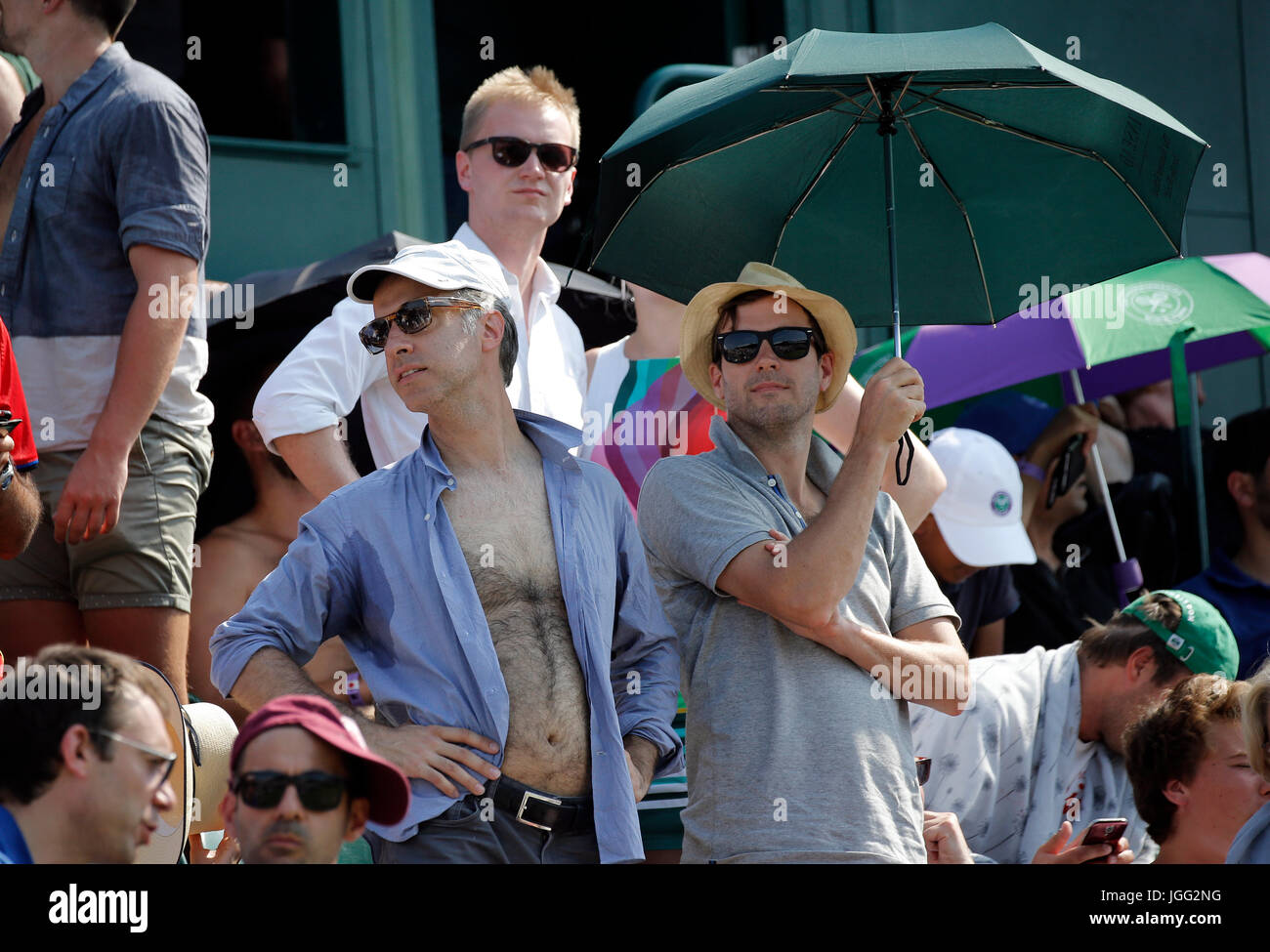 HOT , SWEATY WIMBLEDON CROWD, THE WIMBLEDON CHAMPIONSHIPS 2017, THE ...