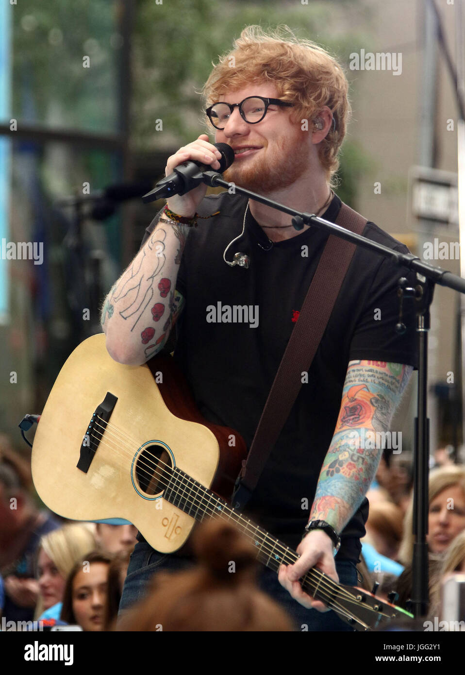 New York, USA. 6th July, 2017. Singer ED SHEERAN performs on the 'Today ...