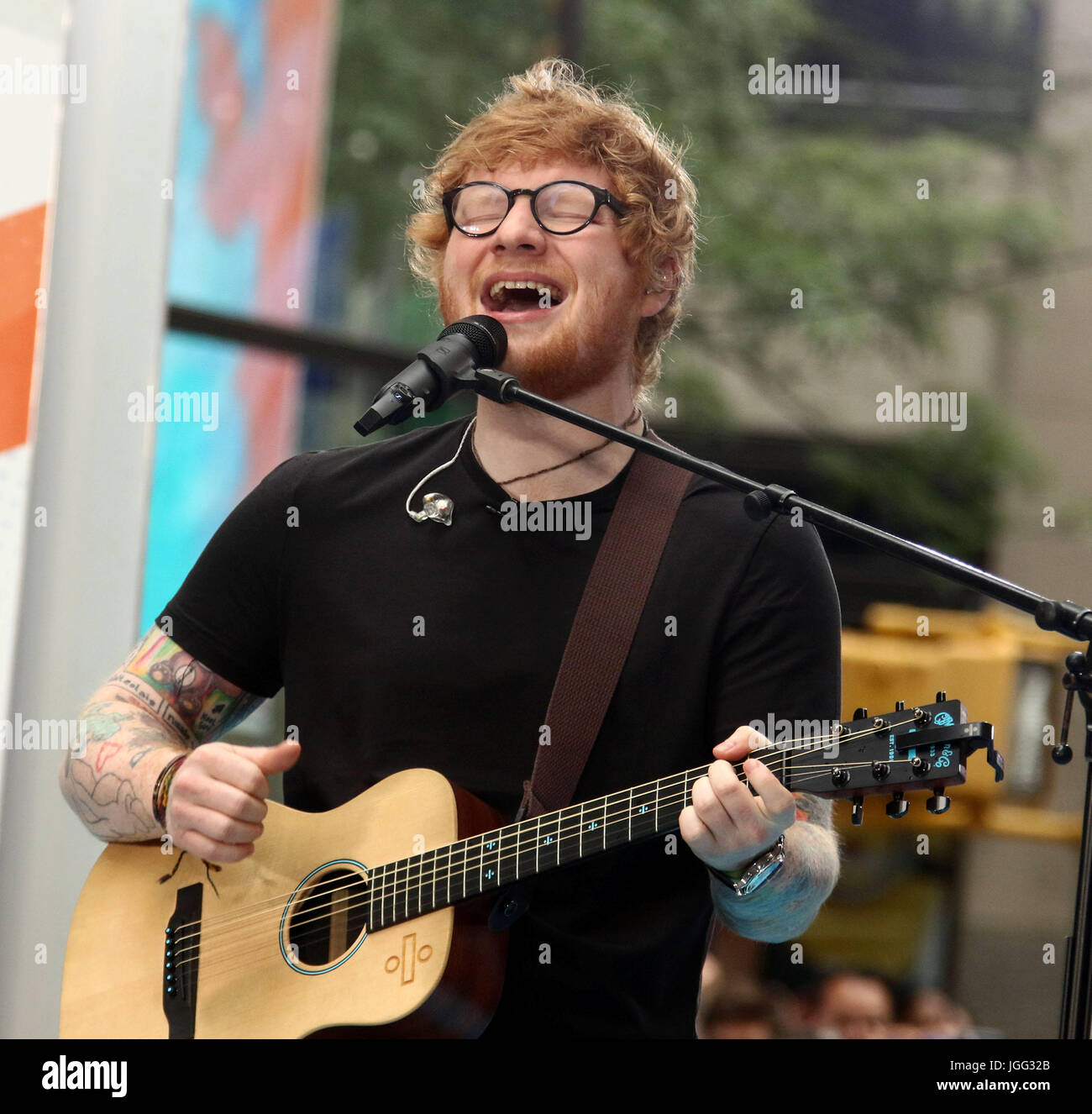 New York, USA. 6th July, 2017. Singer ED SHEERAN performs on the 'Today ...