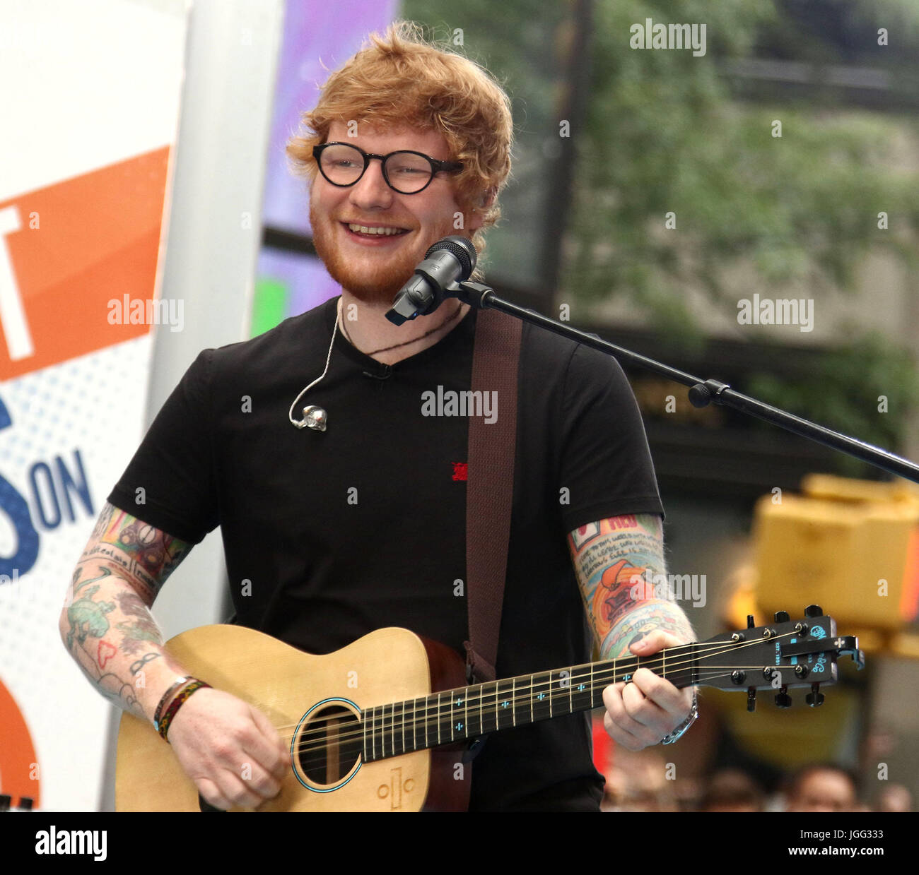 New York, USA. 6th July, 2017. Singer ED SHEERAN performs on the 'Today ...