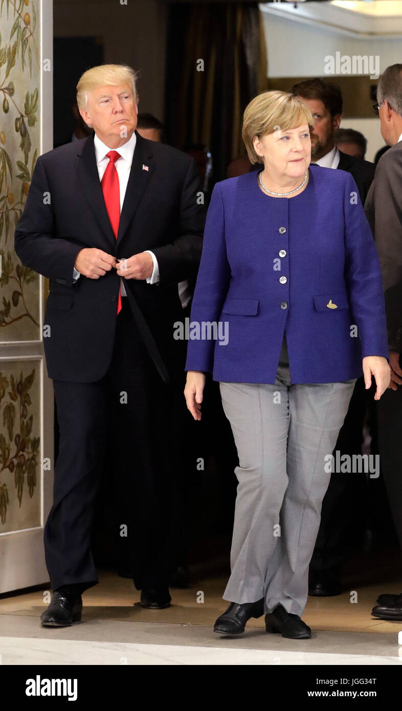 Hamburg, Germany. 06th July, 2017. German Chancellor Angela Merkel ...
