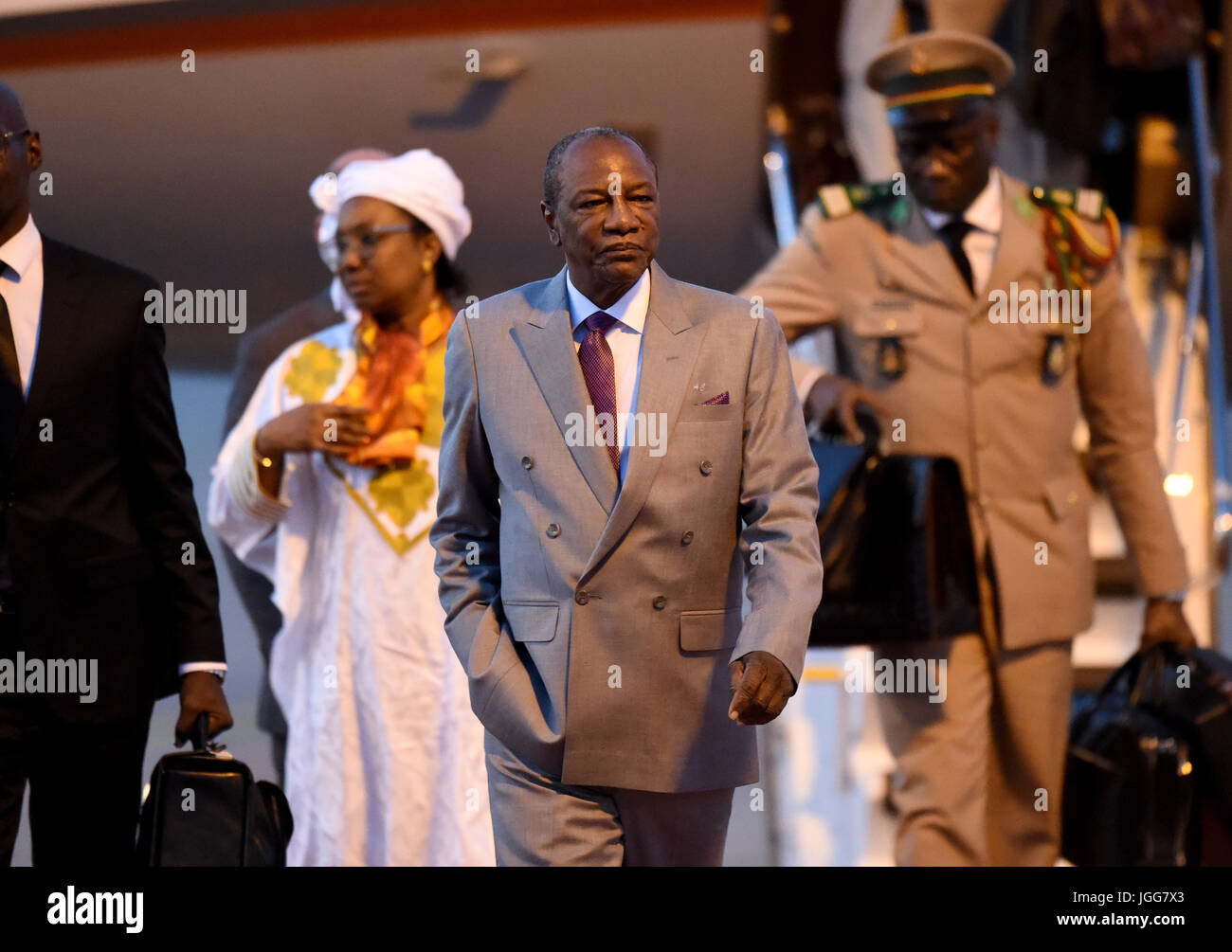 Hamburg, Germany. 6th July, 2017. Mamady Youla, the prime minister of ...