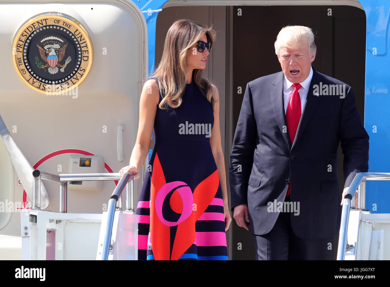 Hamburg, Germany. 6th July, 2017. The president of the US, Donald Trump ...