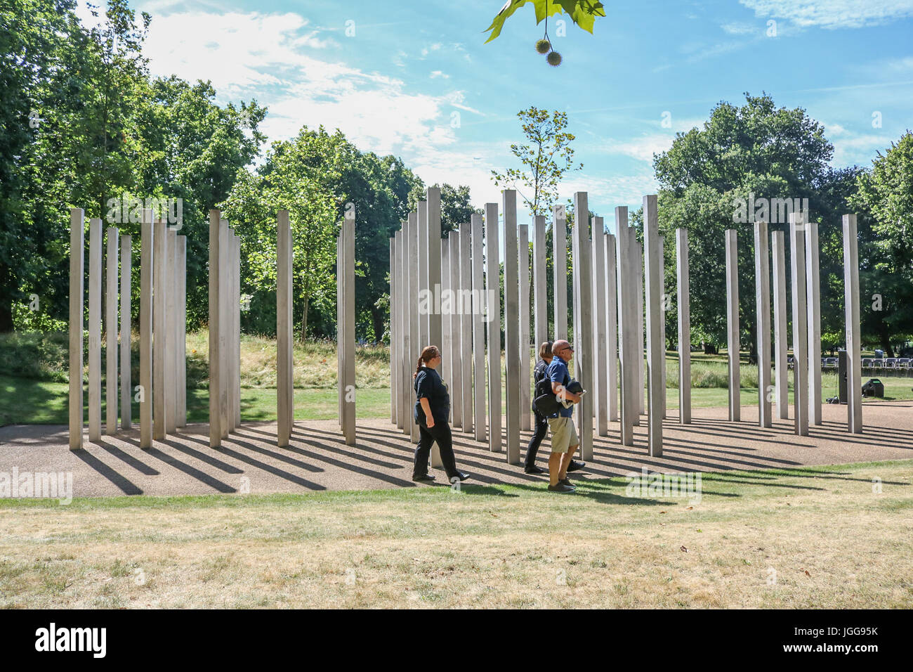 London, UK. 7th July, 2017. Memorial to the victims of the London July ...