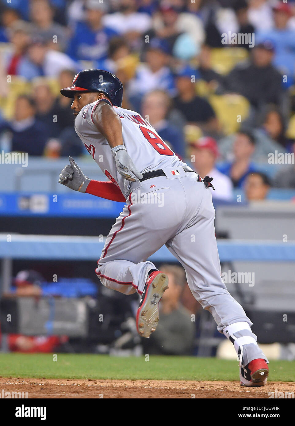 Los Angeles, California, USA. 5th June, 2017. Brian Goodwin (Nationals ...