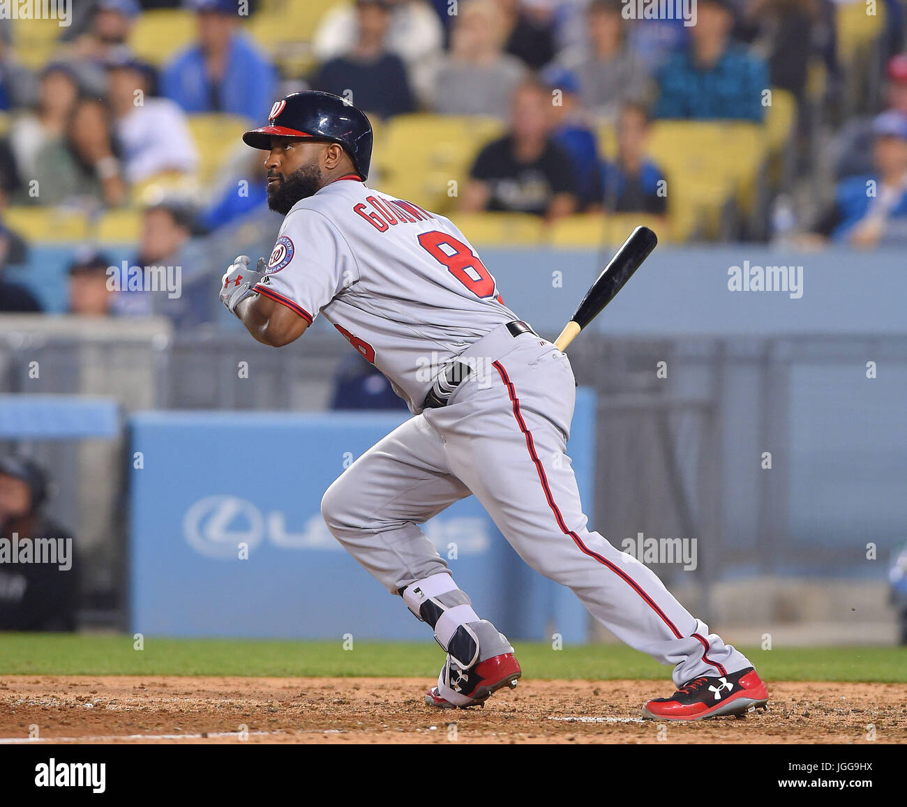 Los Angeles, California, USA. 5th June, 2017. Brian Goodwin (Nationals ...