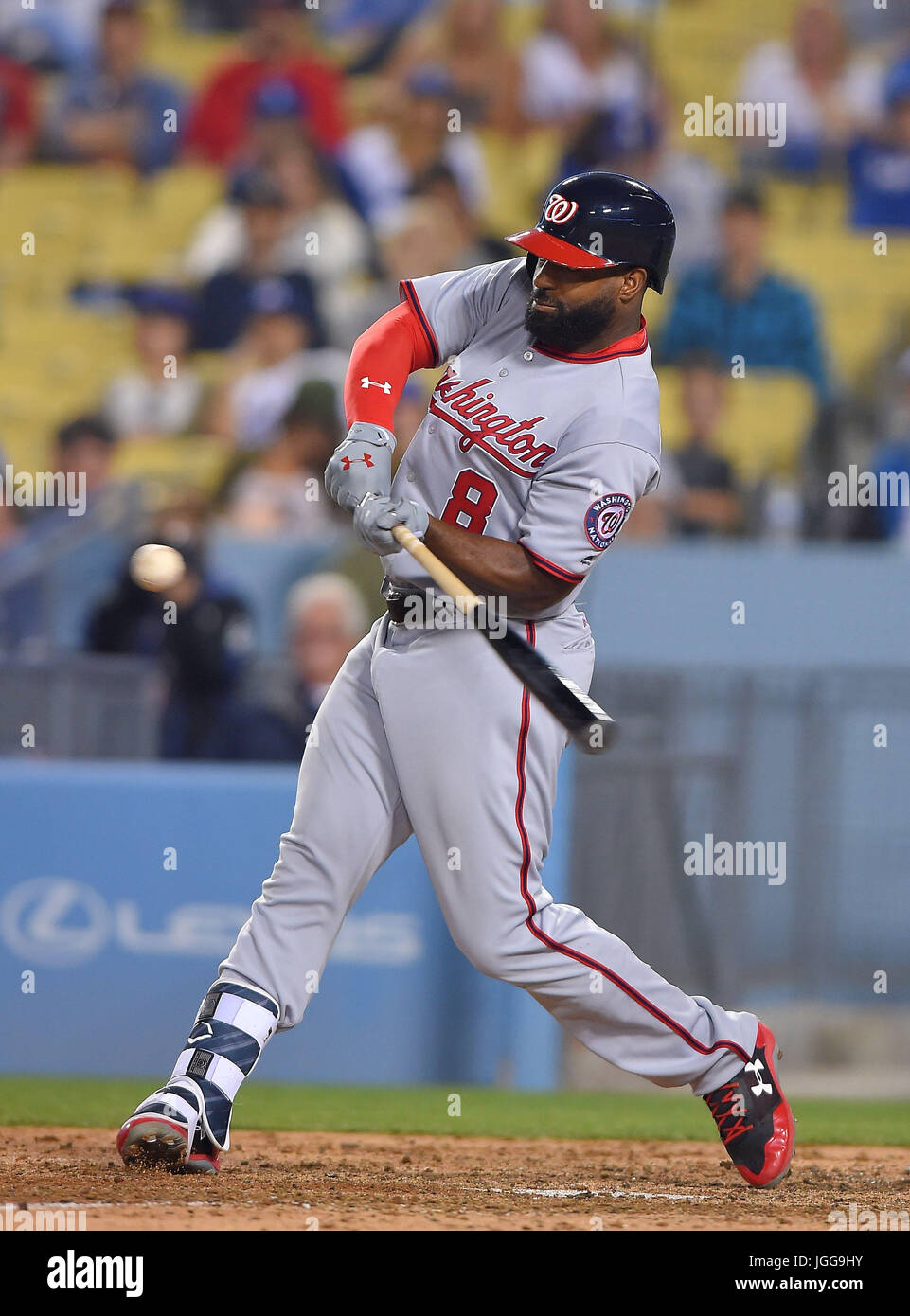 Los Angeles, California, USA. 5th June, 2017. Brian Goodwin (Nationals ...