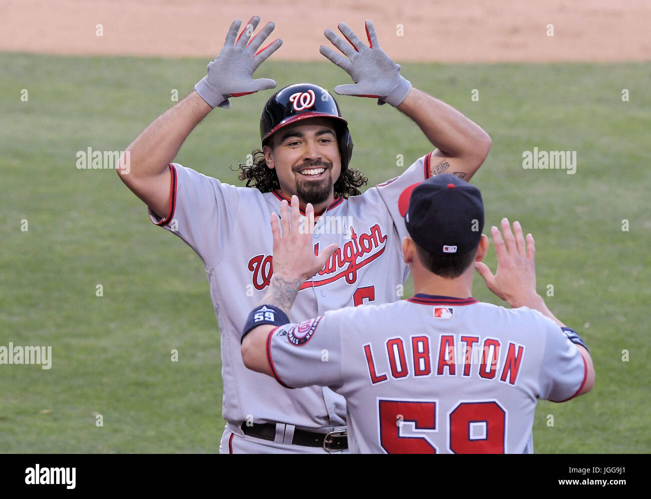 Los Angeles, California, USA. 5th June, 2017. (L-R) Anthony Rendon ...