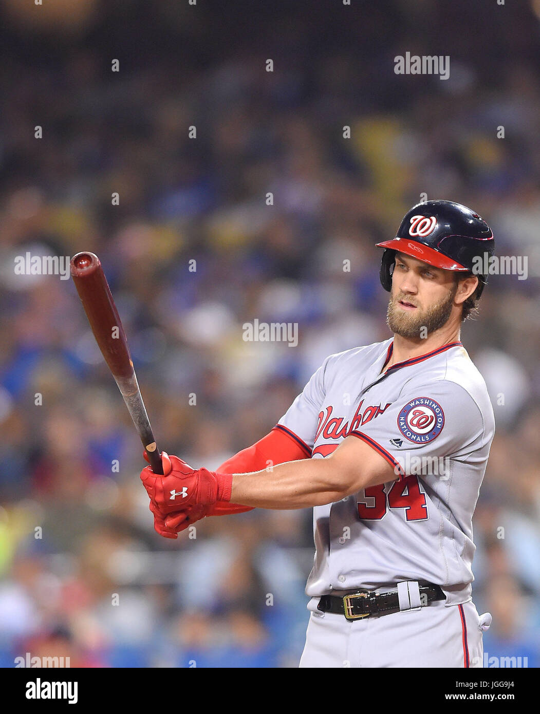 Los Angeles, California, USA. 5th June, 2017. Bryce Harper (Nationals ...