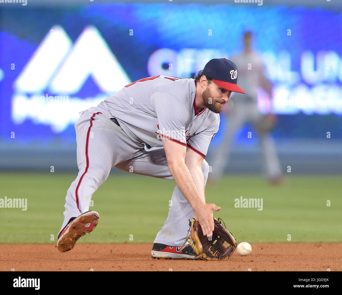 Los Angeles, California, USA. 5th June, 2017. Daniel Murphy (Nationals ...