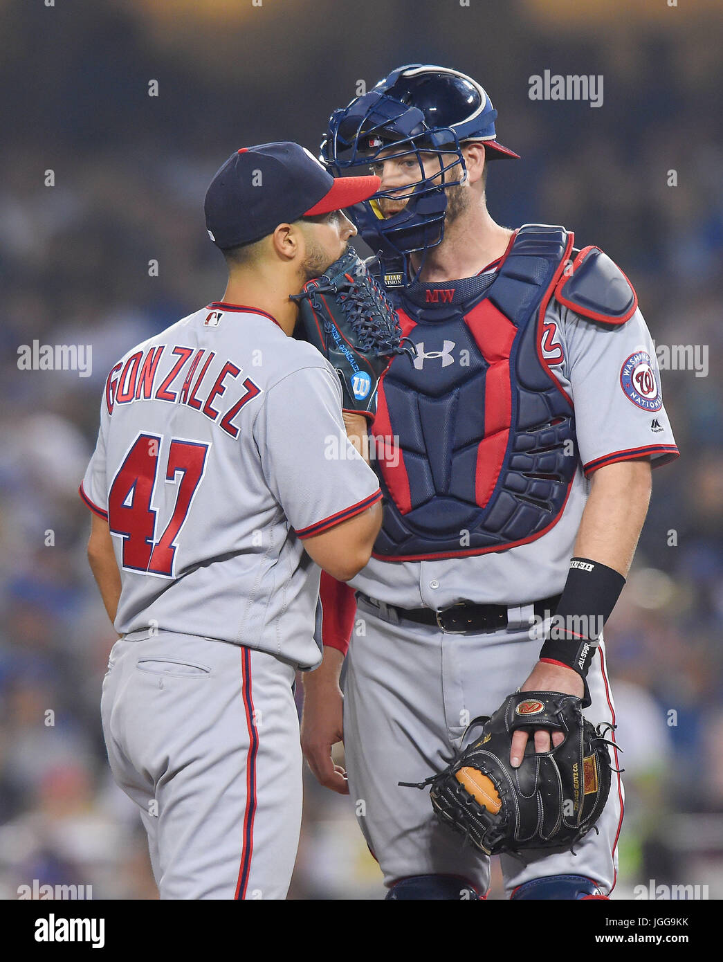 Los Angeles, California, USA. 5th June, 2017. (L-R) Gio Gonzalez, Matt ...