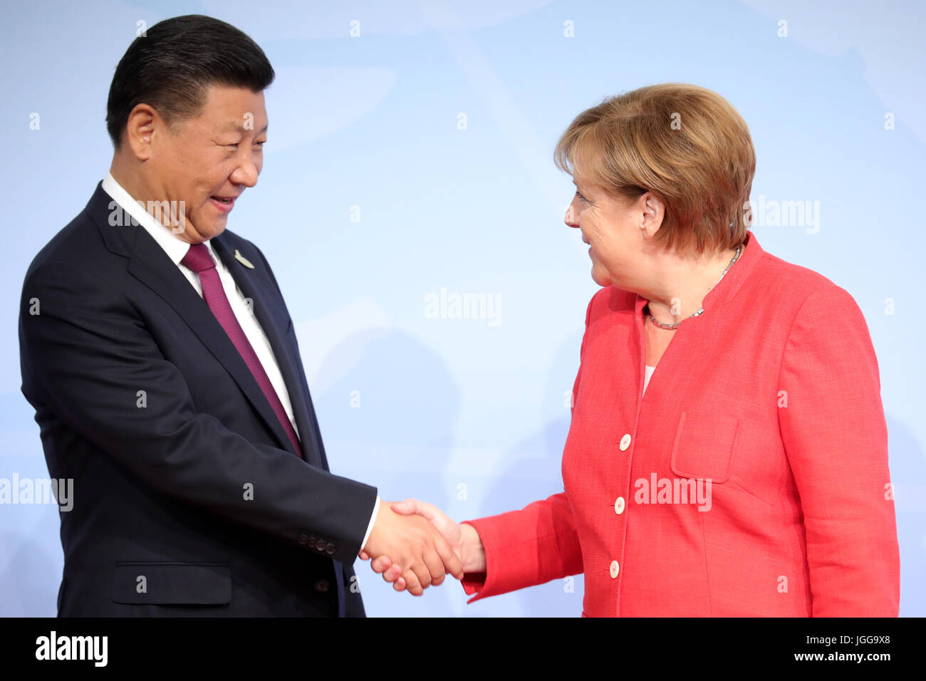 Hamburg, Germany. 7th July, 2017. German chancellor Angela Merkel ...