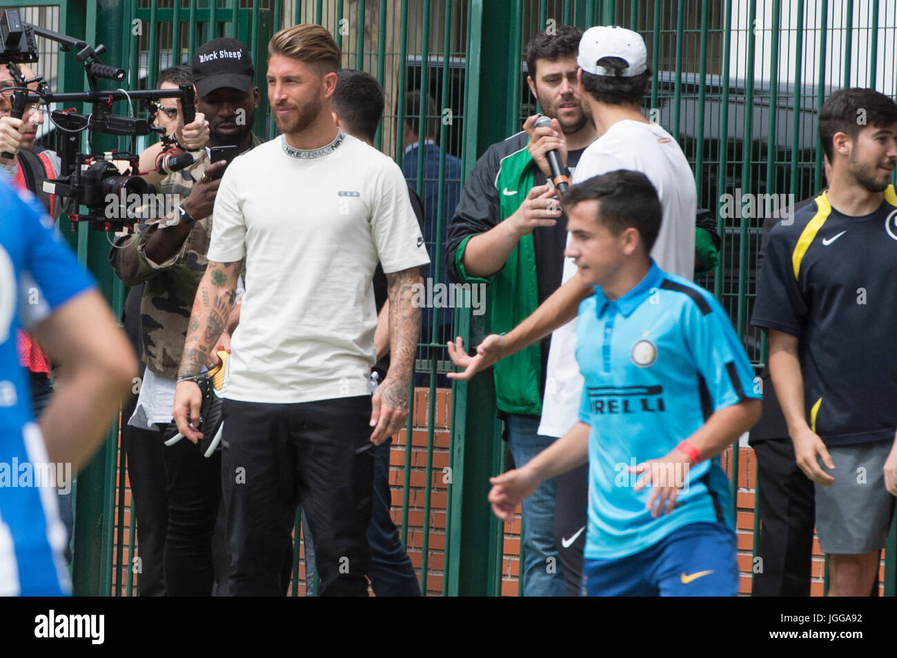 Madrid, Spain. 7th July, 2017. The soccer player of Real Madrid Sergio Ramos in Madrid on Friday ...