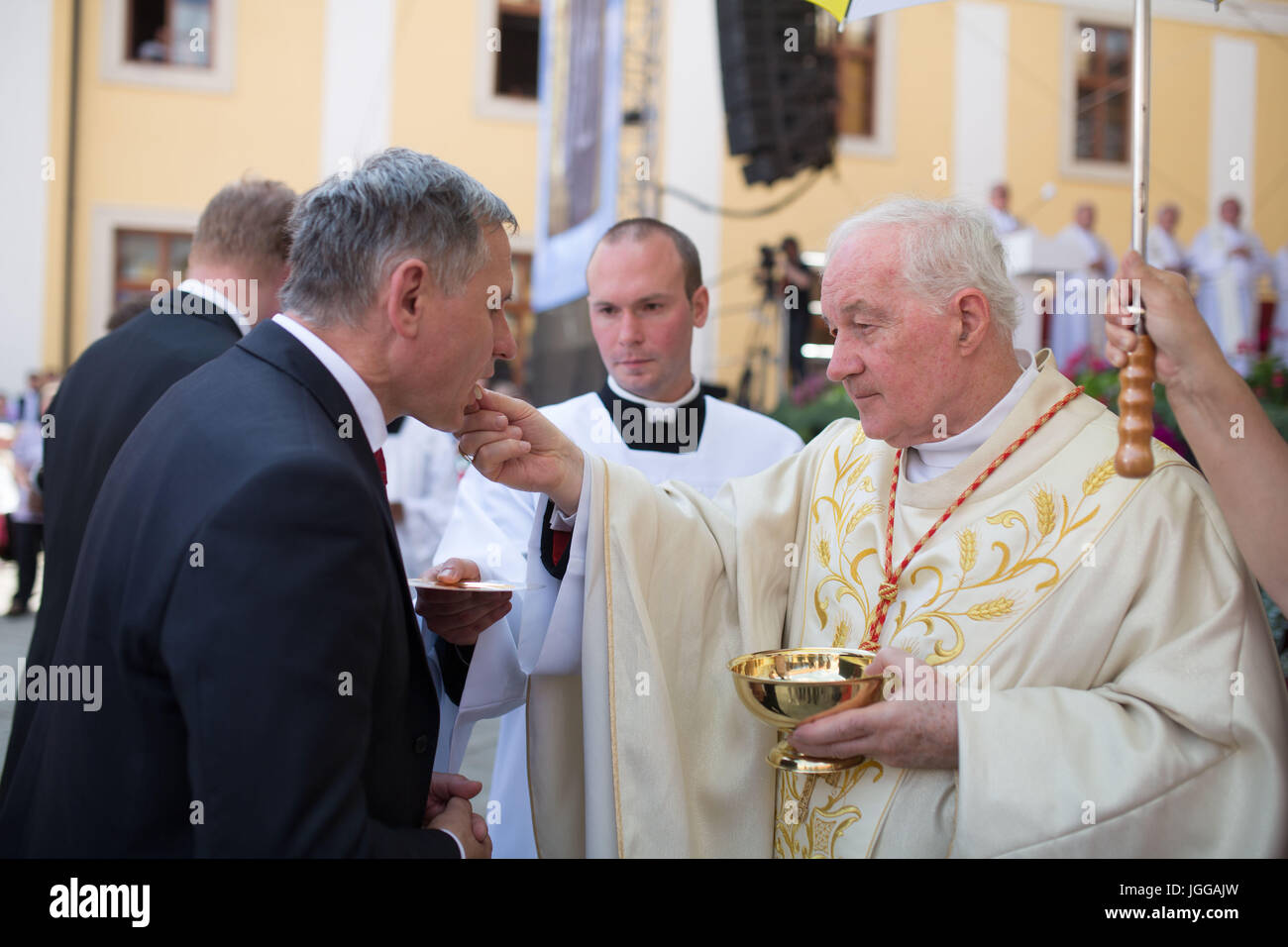 Canadian Cardinal Marc Ouellet (right) called for justice and sound ...