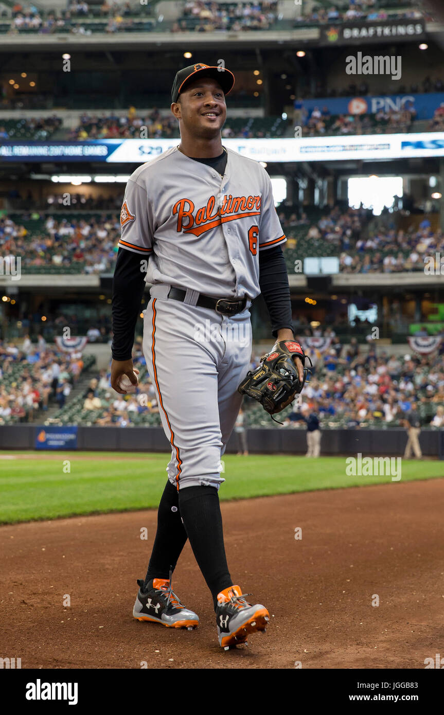 July 05, 2017: Baltimore Orioles second baseman Jonathan Schoop #6 ...