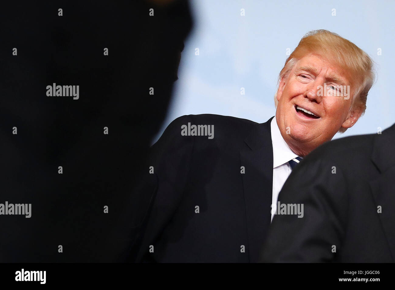 Hamburg, Germany. 7th July, 2017. US-President Donald Trump arrives for ...