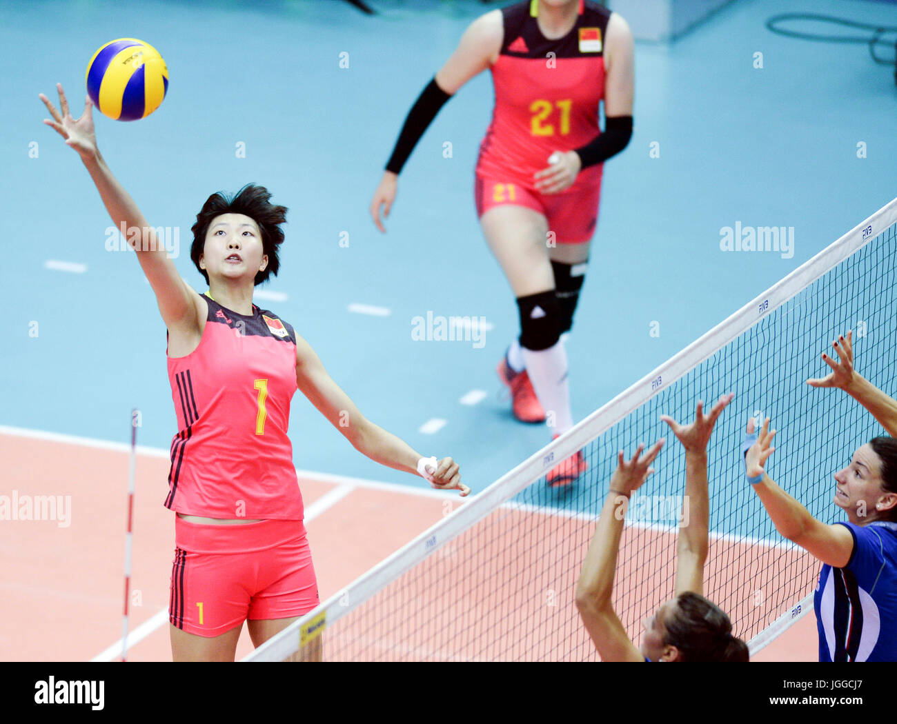 Kunshan, China's Jiangsu Province. 7th July, 2017. Yuan Xinyue of China ...