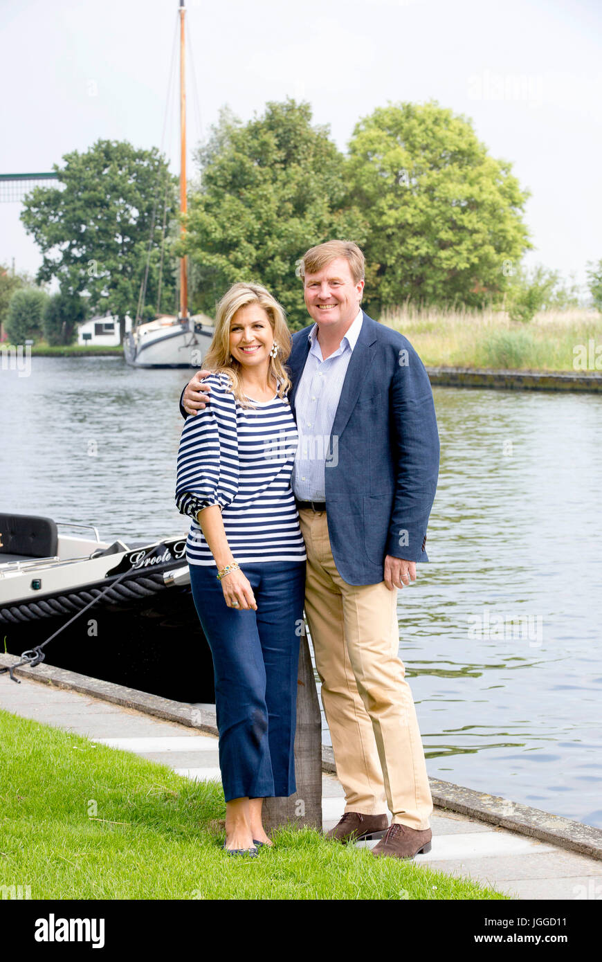 Warmond, Netherlands. 07th July, 2017. King Willem-Alexander and Queen ...