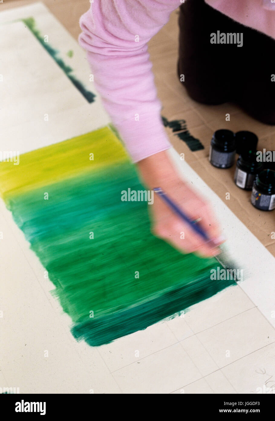 Step x step decorating: Colour staining an acrylic door panel Stock ...