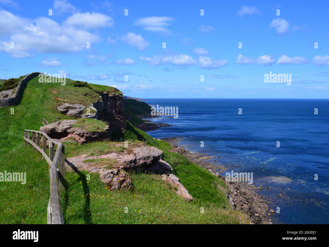 Cliffs at Lamberton, Scottish Borders Stock Photo - Alamy
