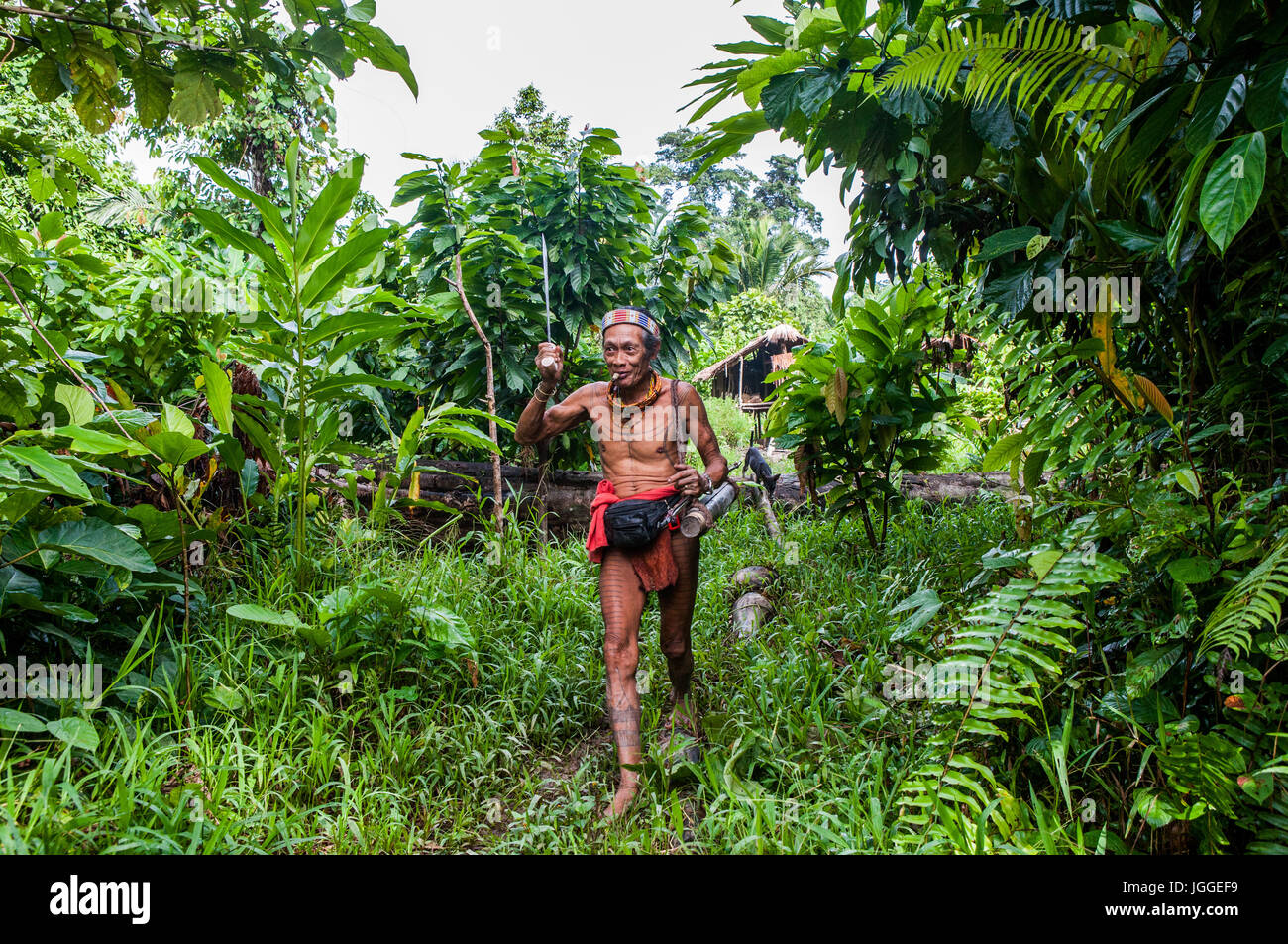 MENTAWAI PEOPLE, WEST SUMATRA, SIBERUT ISLAND, INDONESIA – 03 OKTOBER ...