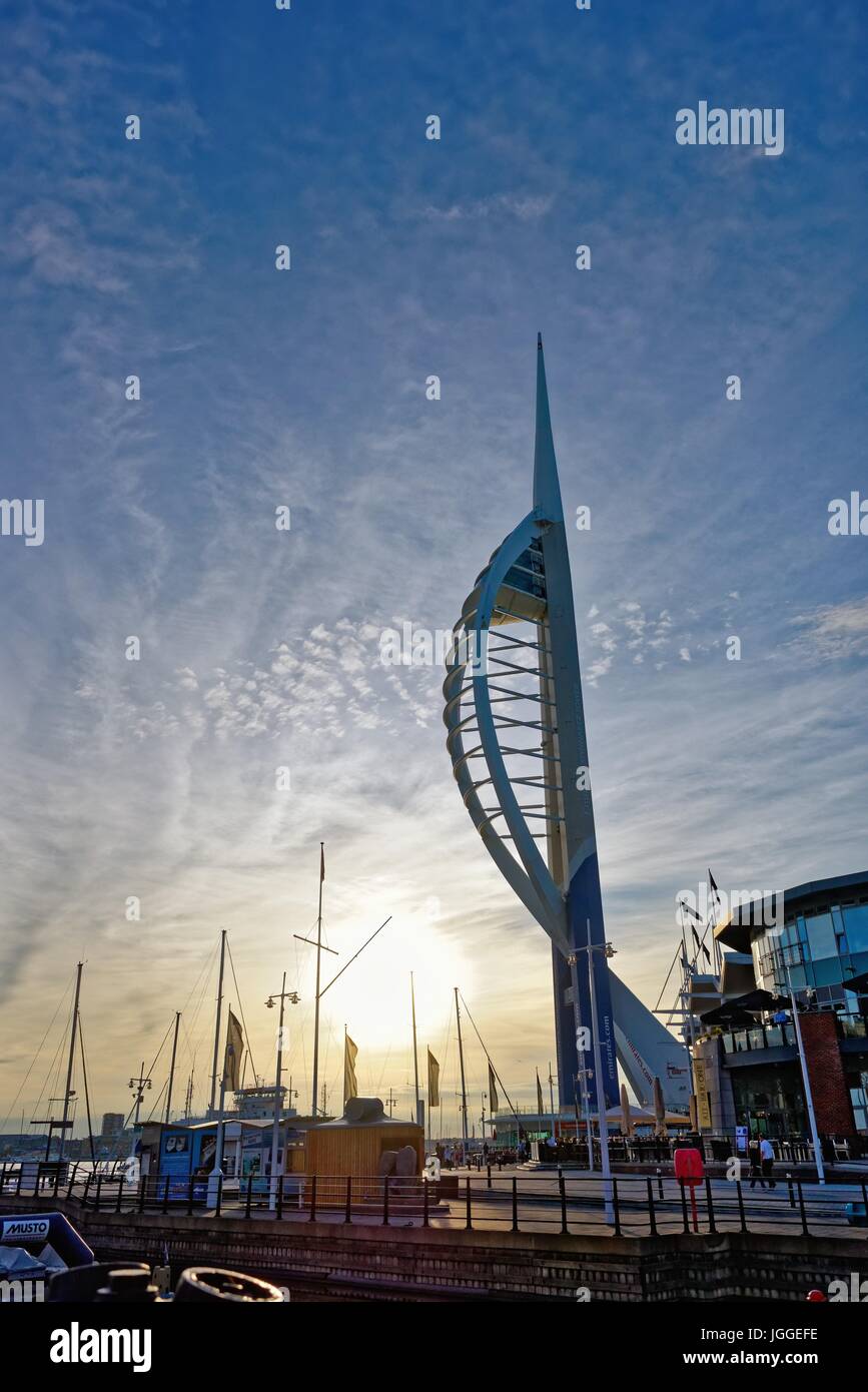 Spinnaker tower silhouette portsmouth hi-res stock photography and ...