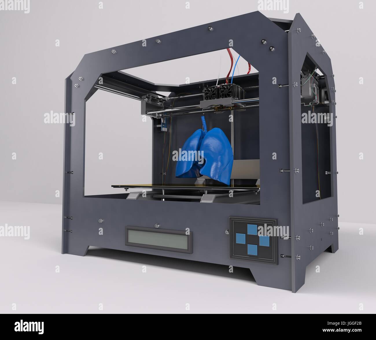 3D Render of 3 Dimensional Printer Stock Photo - Alamy