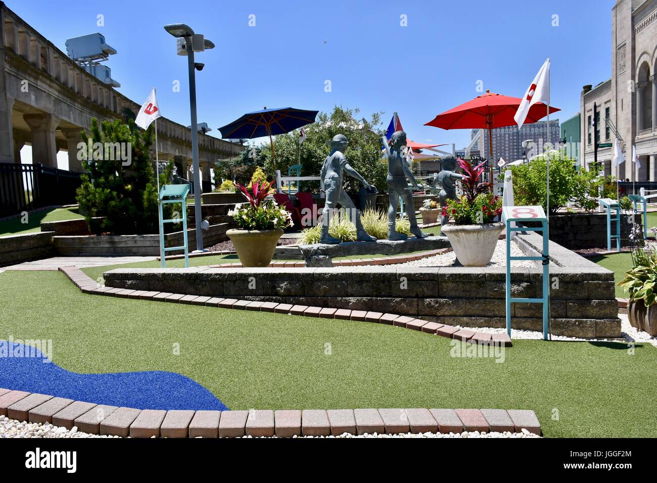 Mini golf course Stock Photo - Alamy