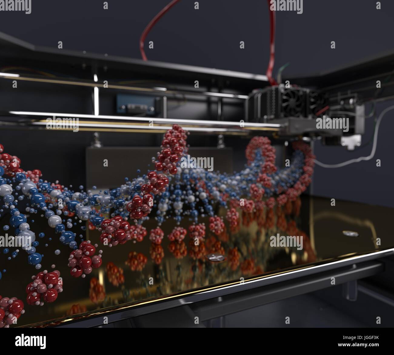 3D Render of 3 Dimensional Printer Stock Photo - Alamy