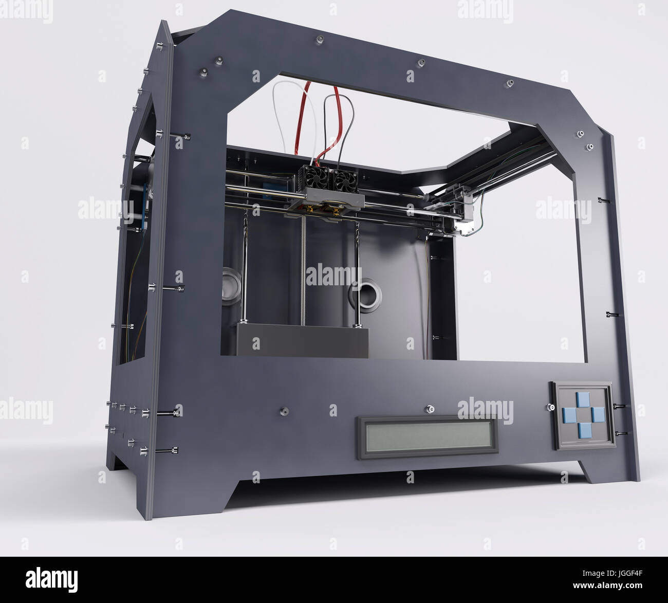 3D Render of 3 Dimensional Printer Stock Photo - Alamy