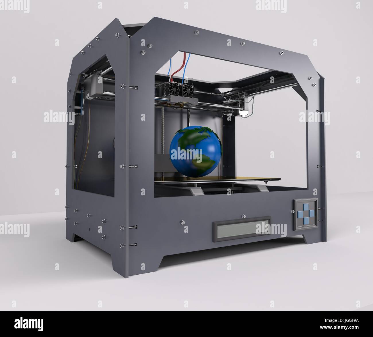 3D Render of 3 Dimensional Printer Stock Photo - Alamy