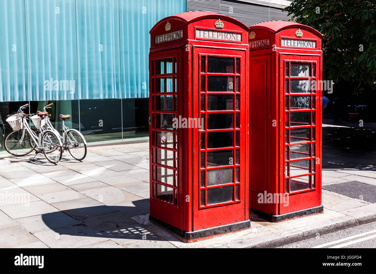 Traditional and iconic telephone booths, London, England, UK Stock ...