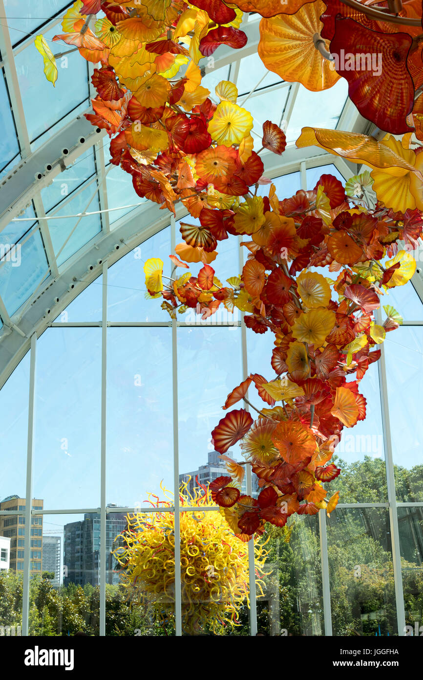 Chihuly Garden and Glass, Seattle Center, Washginton State Stock Photo ...