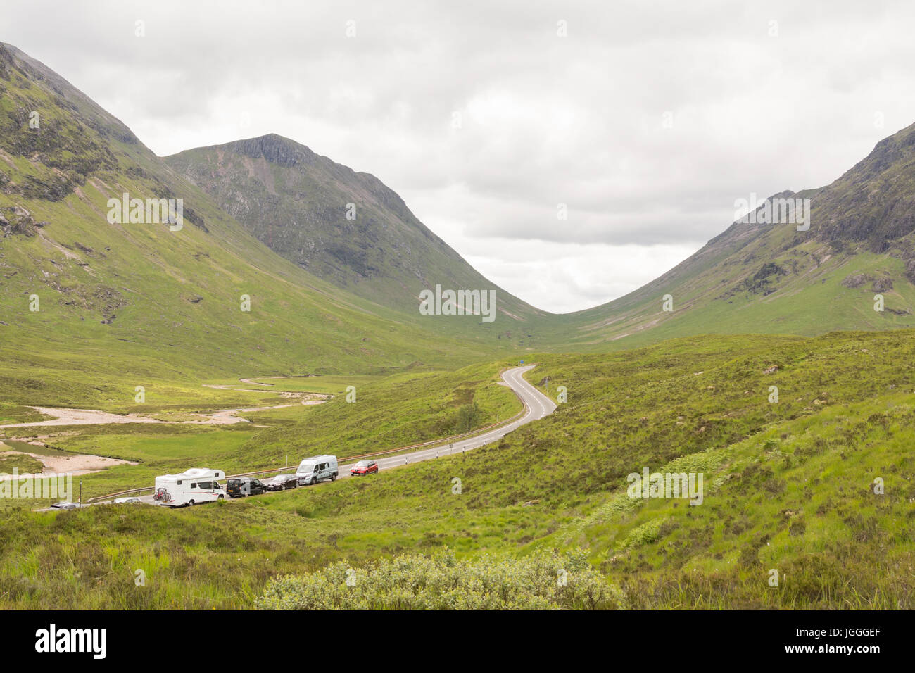 A82 trunk road, Glencoe, Scotland, UK - view from start of the Devil's ...