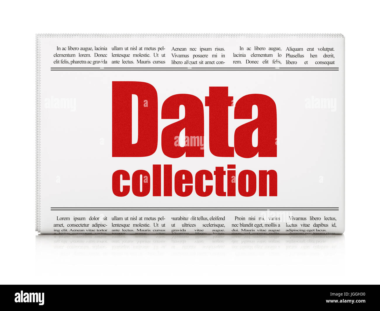 Data concept: newspaper headline Data Collection Stock Photo - Alamy