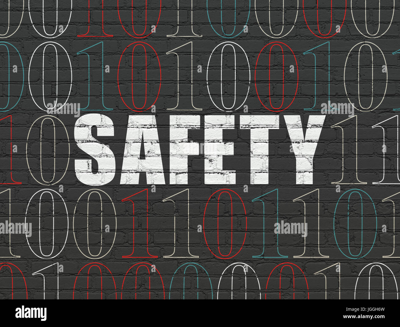 Privacy concept: Safety on wall background Stock Photo - Alamy