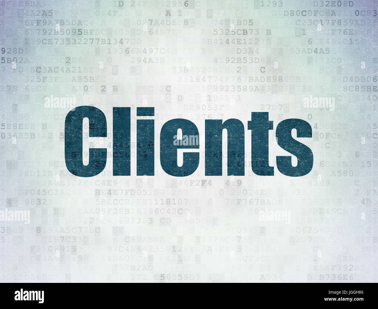 Finance concept: Clients on Digital Data Paper background Stock Photo ...