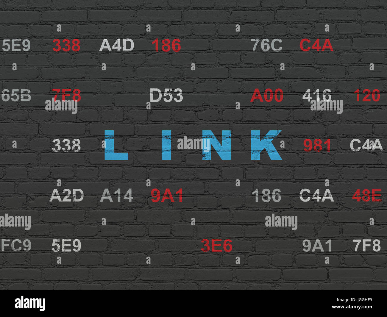 Web development concept: Link on wall background Stock Photo - Alamy