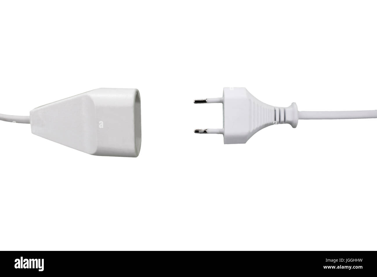 Electric cable plug and socket isolated Stock Photo - Alamy