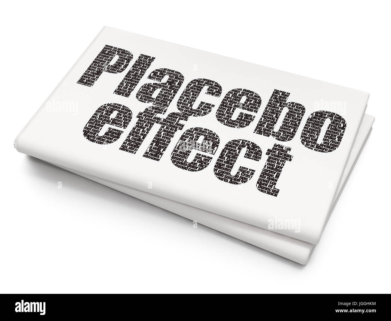 Medicine concept: Placebo Effect on Blank Newspaper background Stock ...