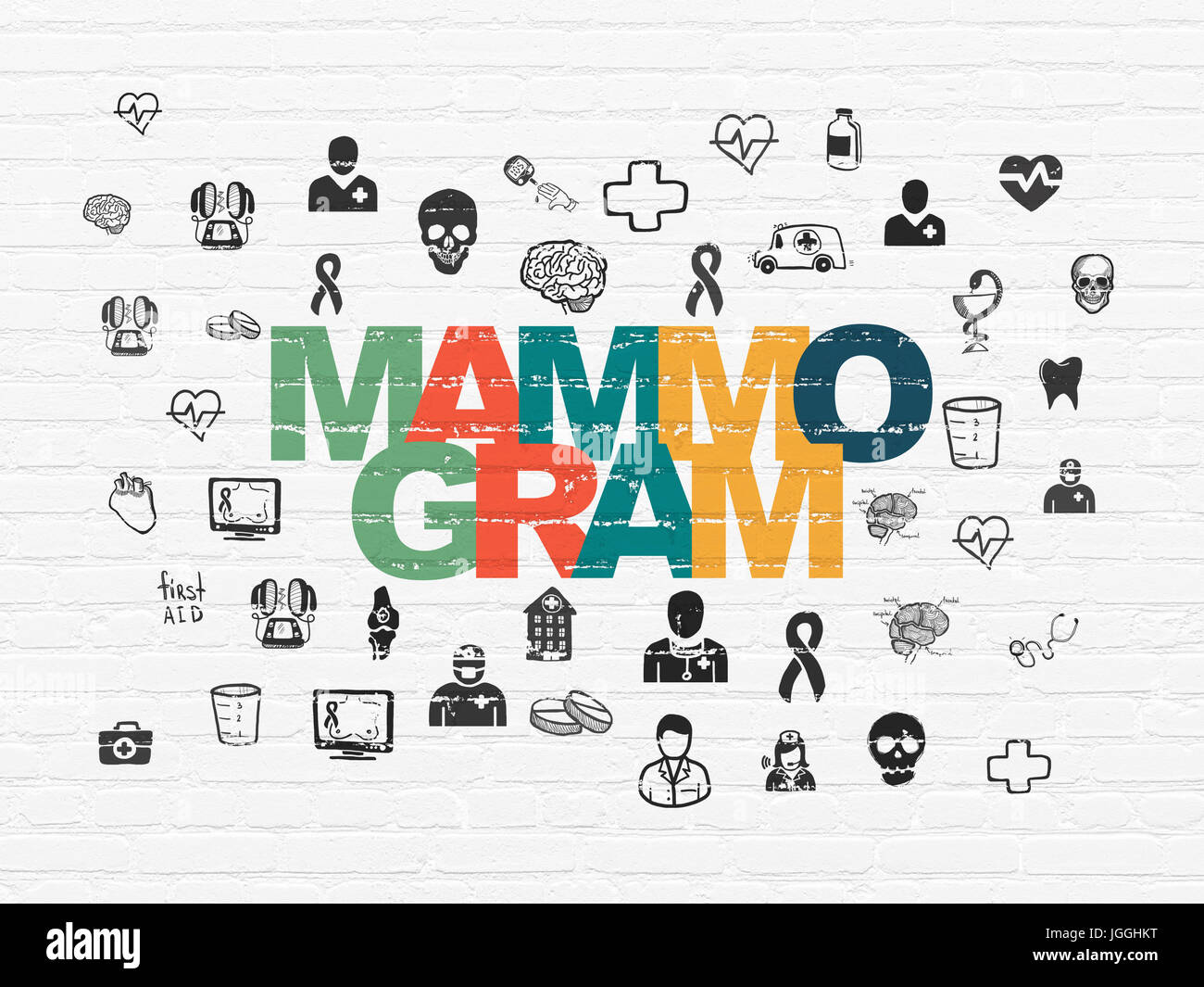 Healthcare concept: Mammogram on wall background Stock Photo - Alamy