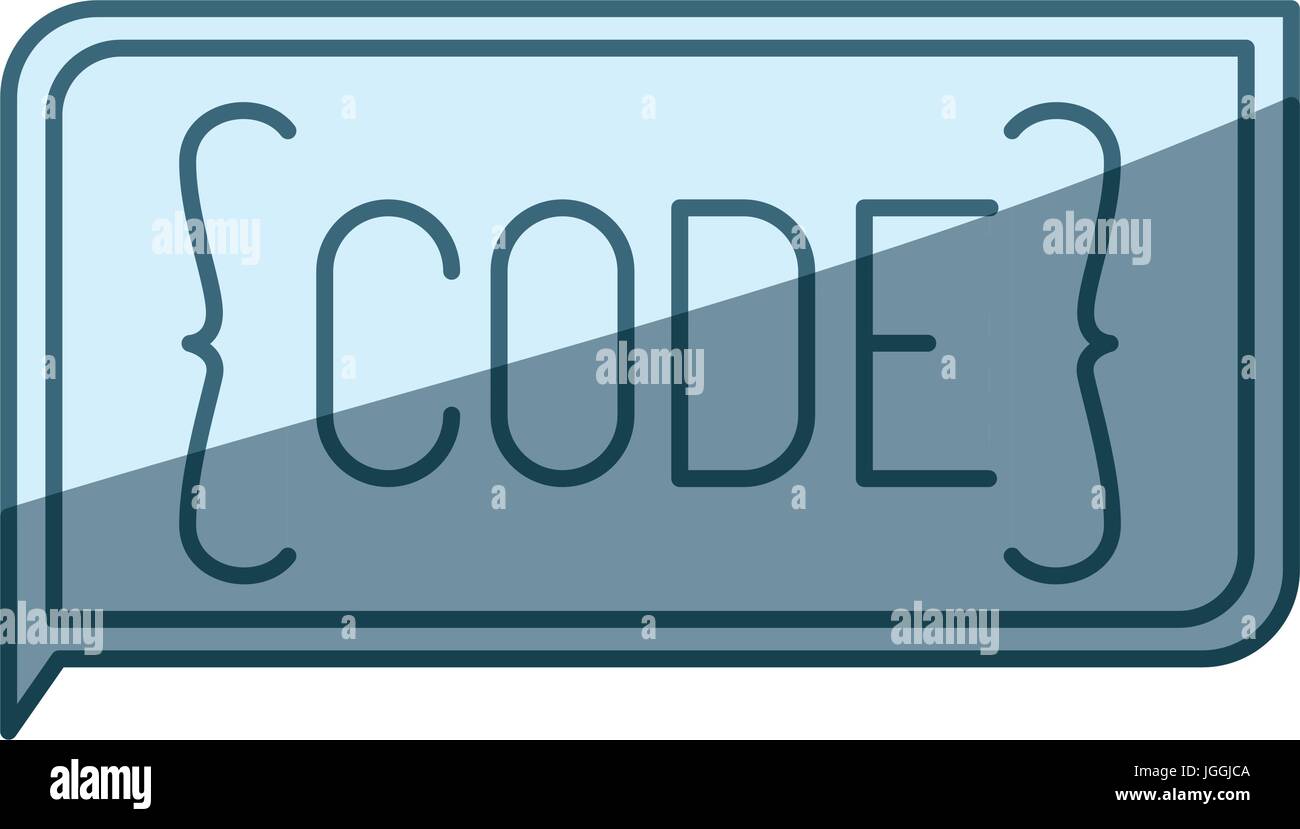 blue shading silhouette of rectangle text code Stock Vector Image & Art - Alamy