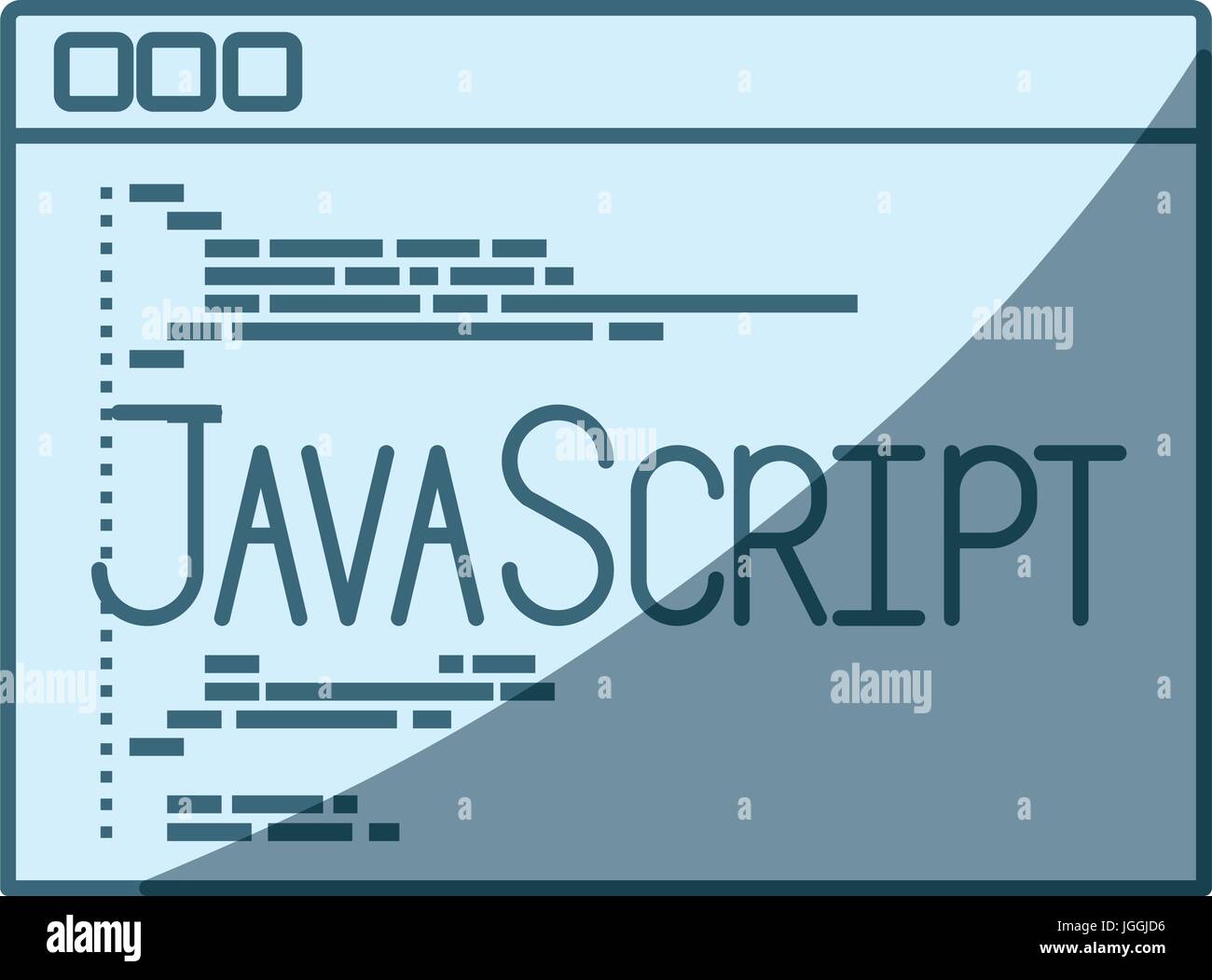 Blue Shading Silhouette Of Programming Window With Code Javascript Stock Vector Image And Art Alamy 0765