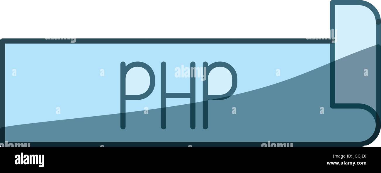 blue shading silhouette label text of php Stock Vector Image & Art - Alamy