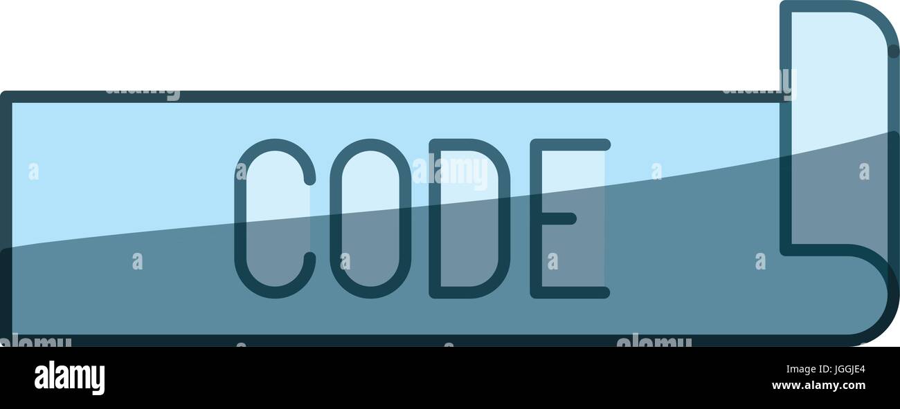 blue shading silhouette label text of code Stock Vector Image & Art - Alamy